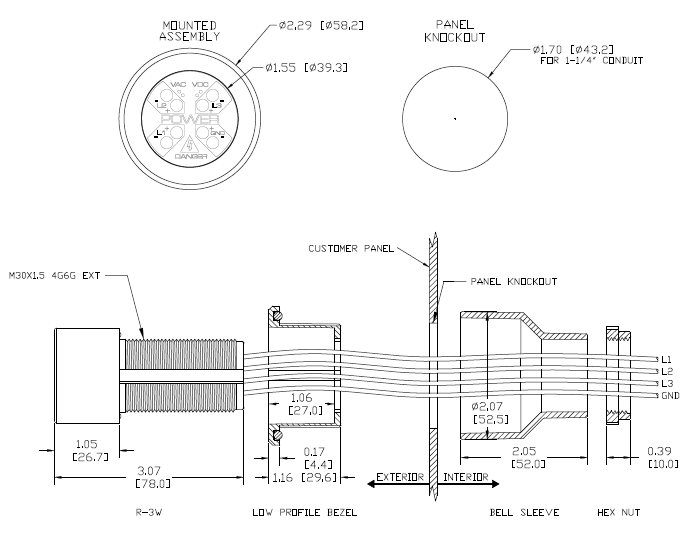 Q: What are the dimensions for Voltage Indicators?