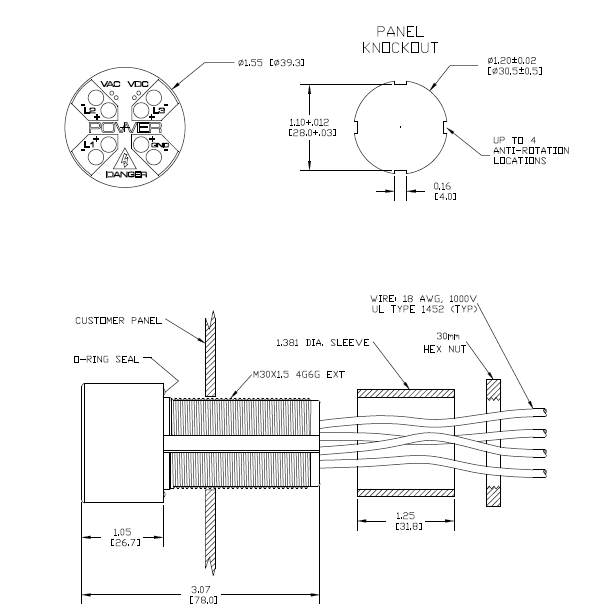 Q: What are the dimensions for Voltage Indicators?
